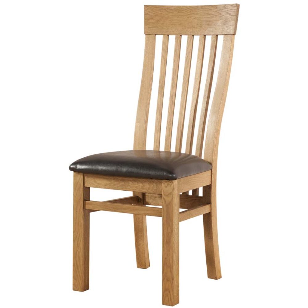 Somerset Oak Curved Back Dining Chair - Stag Oak and Pine
