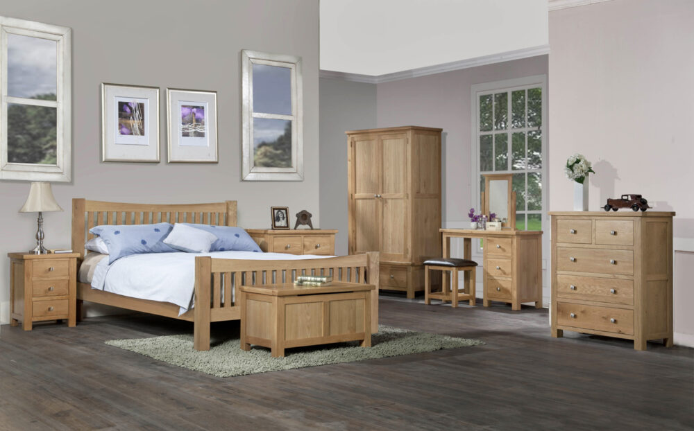 Avon Light Oak X-Leg Extending Table - Stag Oak and Pine