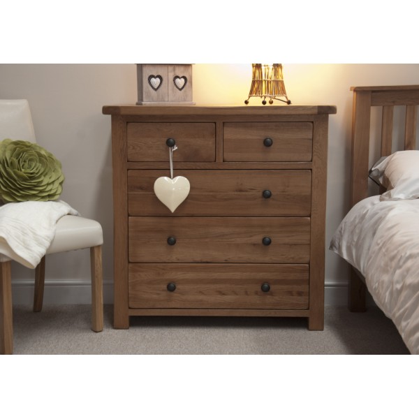 Chase Rustic Oak 2 over 3 Chest - Stag Oak and Pine