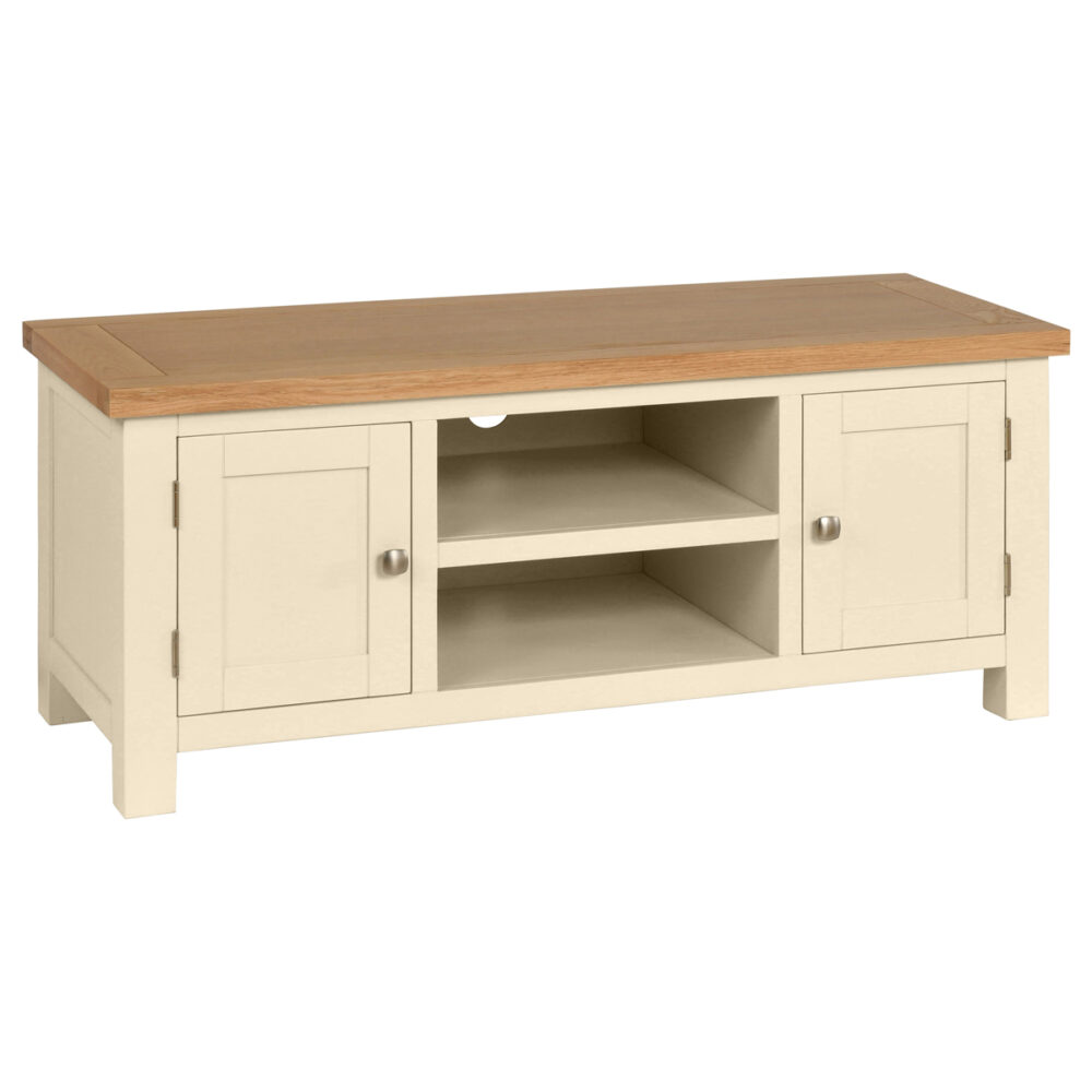 Dorset Painted Large TV Unit – Stag Oak and Pine